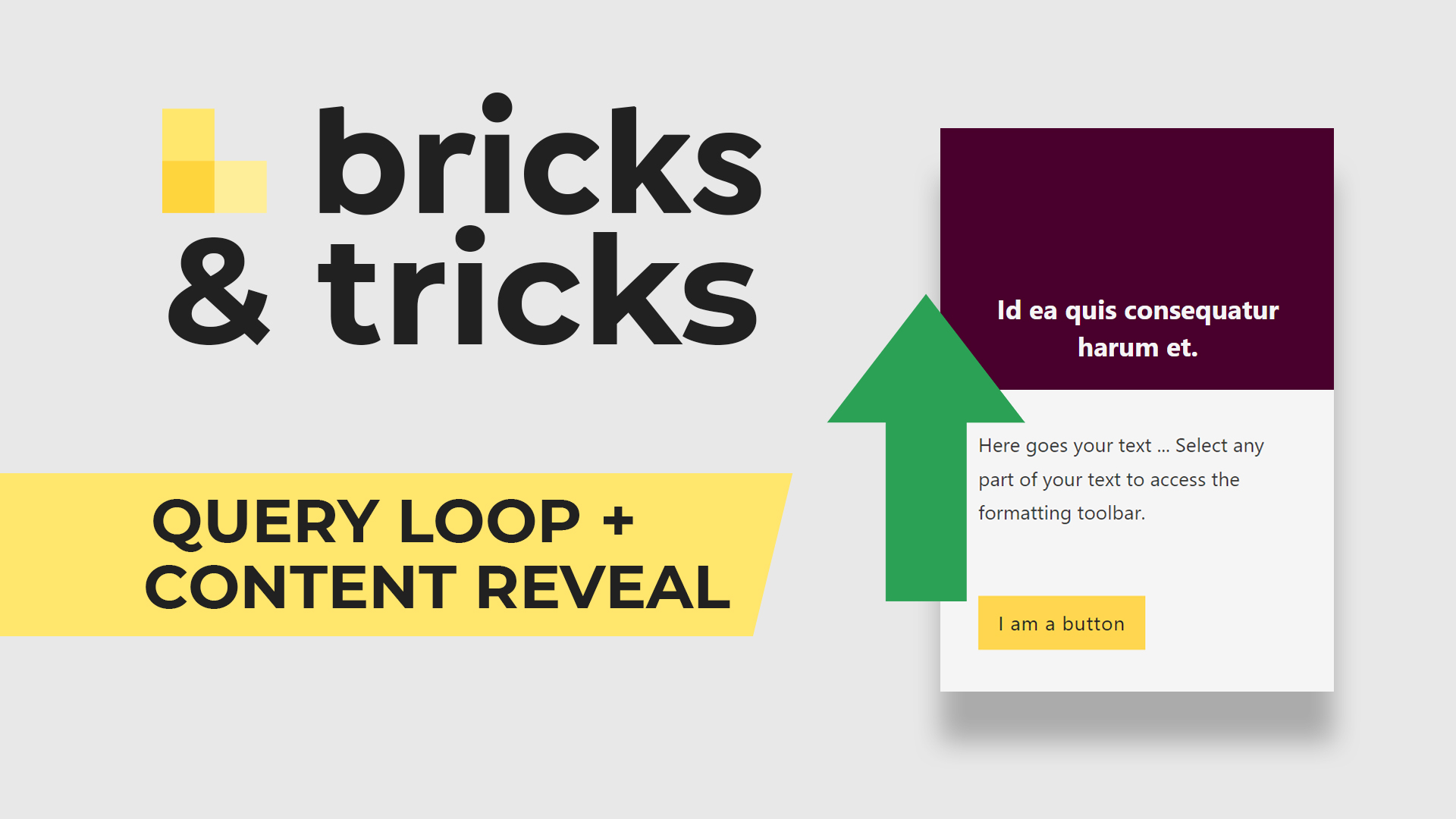 Query loop de posts con contenido animado | Bricks & tricks | - La ...